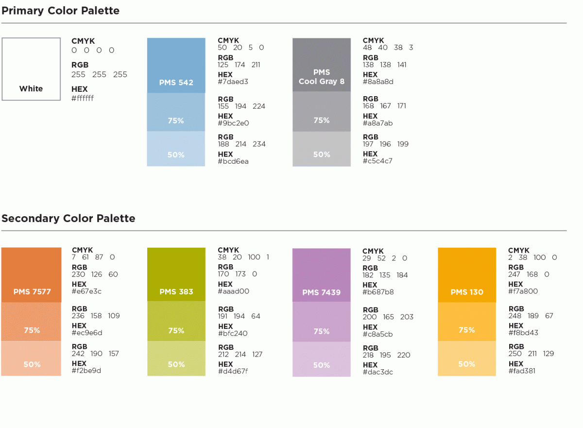 color palette | Dayton Children's color palette | Dayton Children's